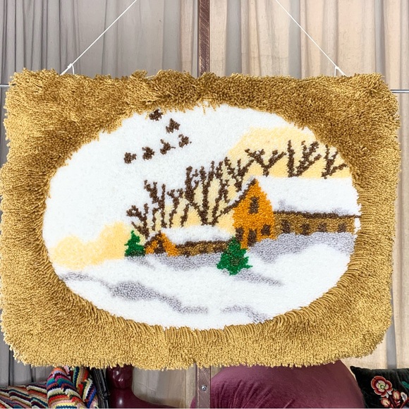 Art | 7s Farmhouse Latch Hook Rug | Poshmark